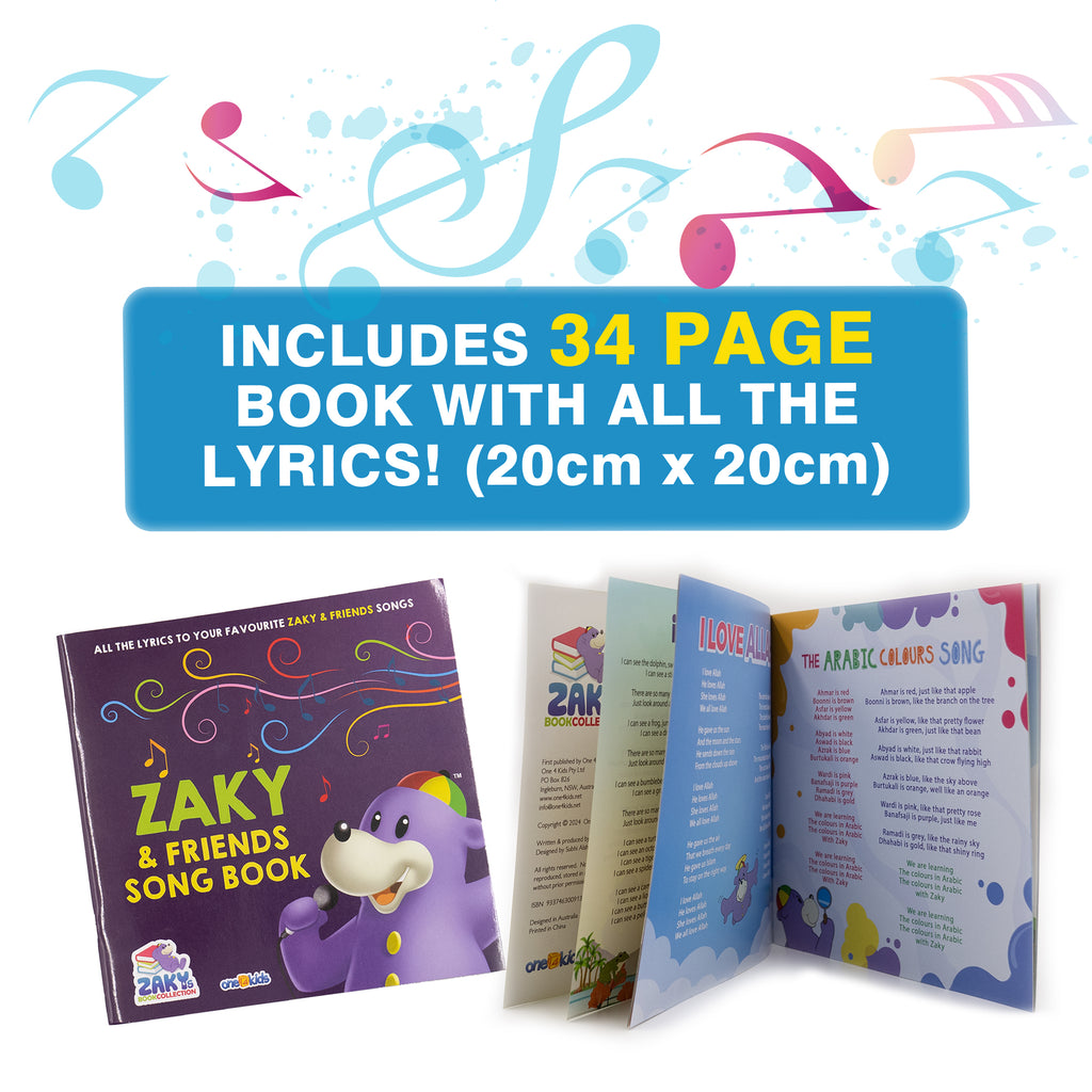 Sing Along With Zaky Toy + Lyric Book – One4Kids Online Store